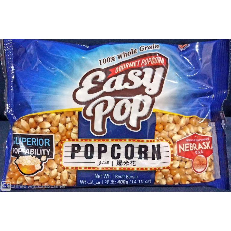 Easy Pop Popcorn Kernels 400g, Food & Drinks, Local Eats on Carousell