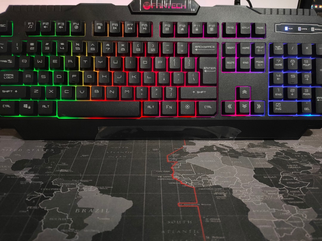 Fantech RGB keyboard with free mouse pad, Computers & Tech, Parts ...