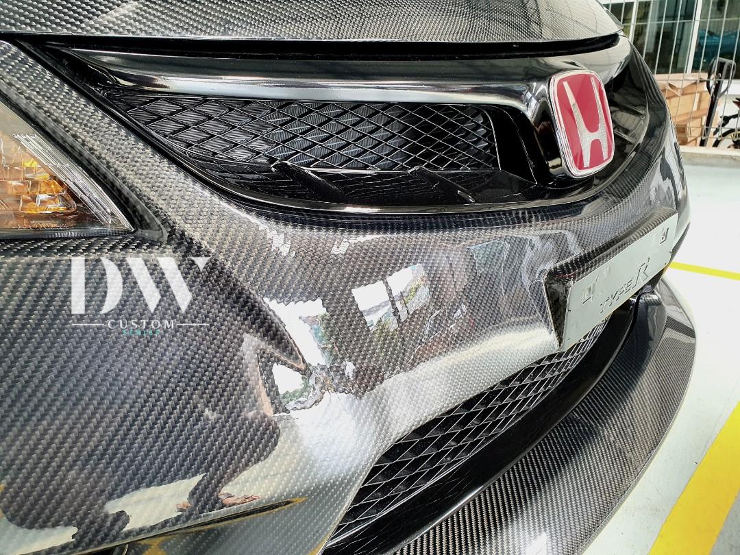 Honda Civic FD / FD2R Carbon fiber JS Racing Bonnet / Front lip ...
