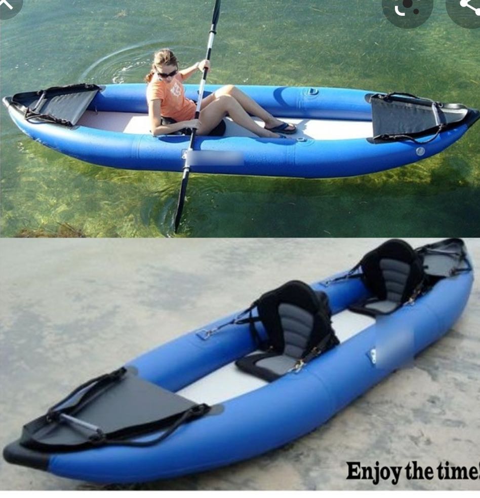 Inflatable PVC Kayak Canoe, Sports, Sports & Games Equipment on Carousell