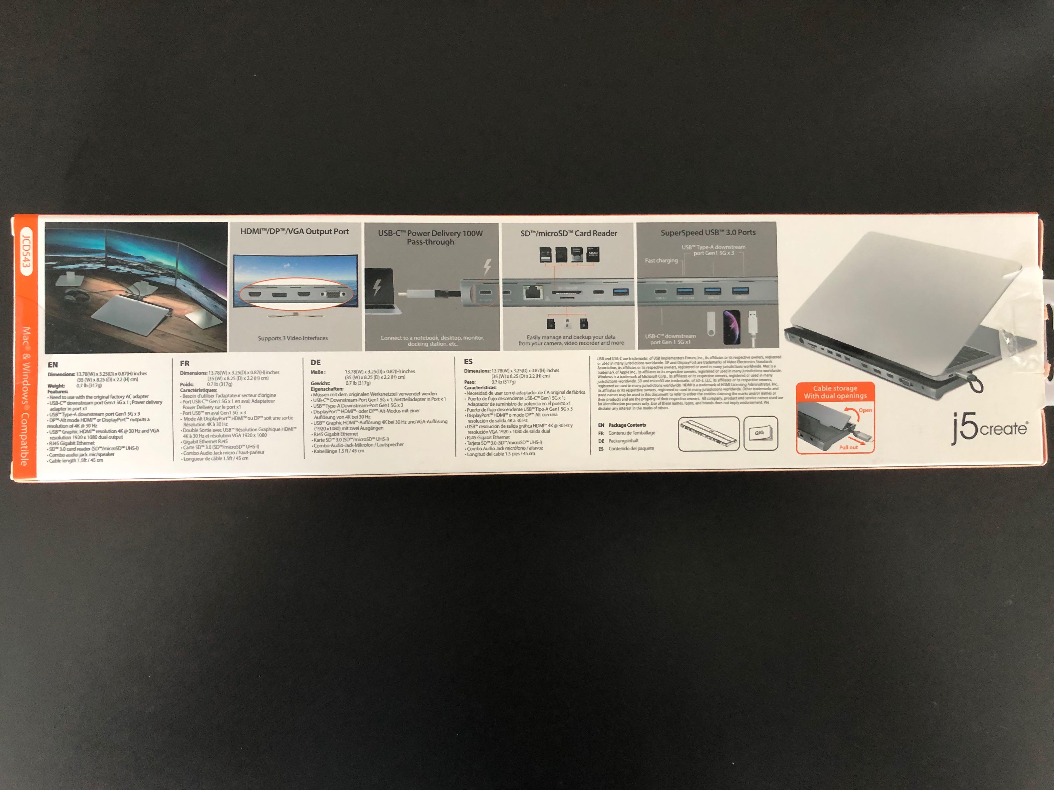 J5 Create Usb C Triple Display Docking Station Electronics Computer Parts And Accessories On