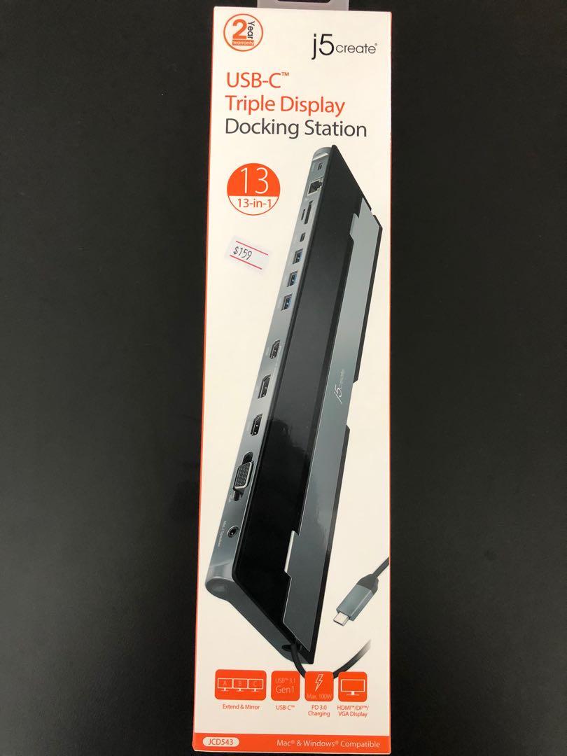 J5 Create Usb C Triple Display Docking Station Electronics Computer Parts And Accessories On
