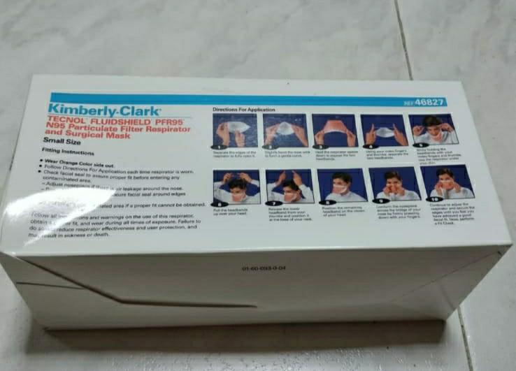 Kimberly Clark N95 particulate filter respirator surgical mask, fluid ...