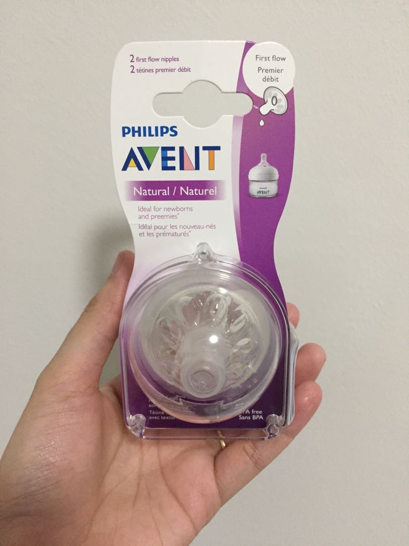 PHILIPS AVENT NATURAL first flow nipples, Babies & Kids, Nursing ...