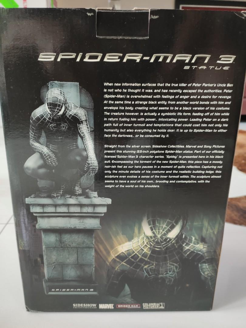 Sideshow Spider-man 3 black suit movie statue, Hobbies & Toys, Toys ...