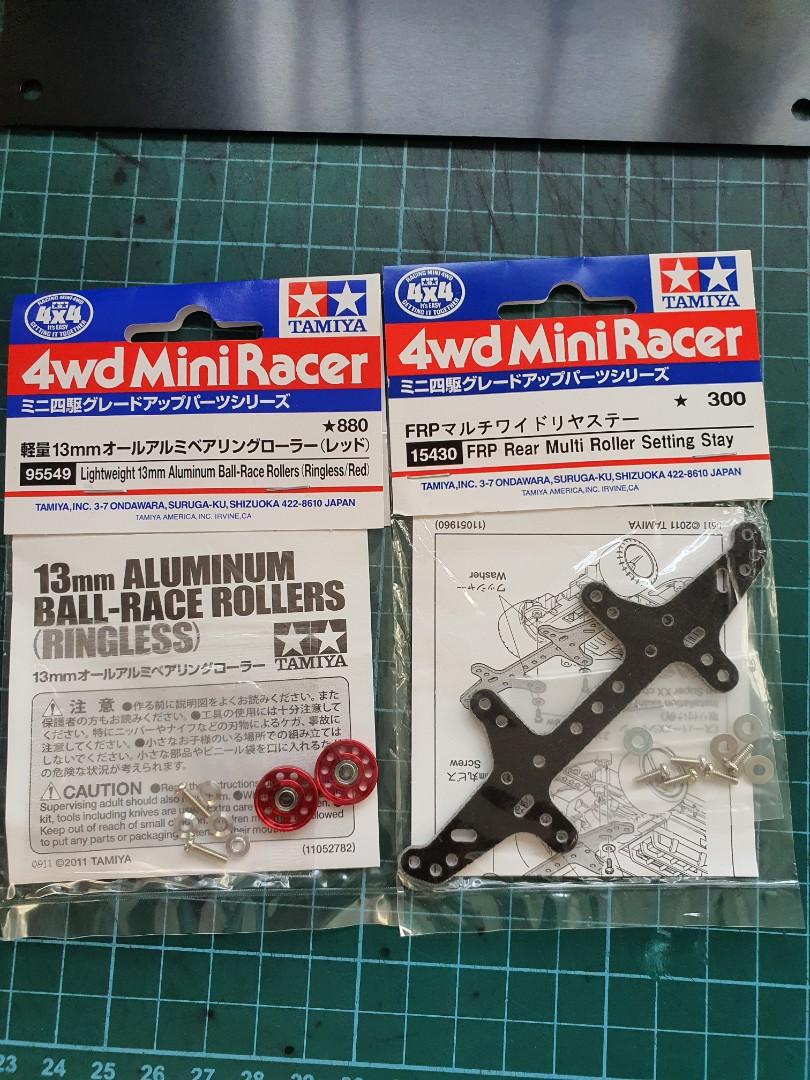 Tamiya Mini4wd red 13mm lightweight rollers and FRP price drop, Hobbies ...