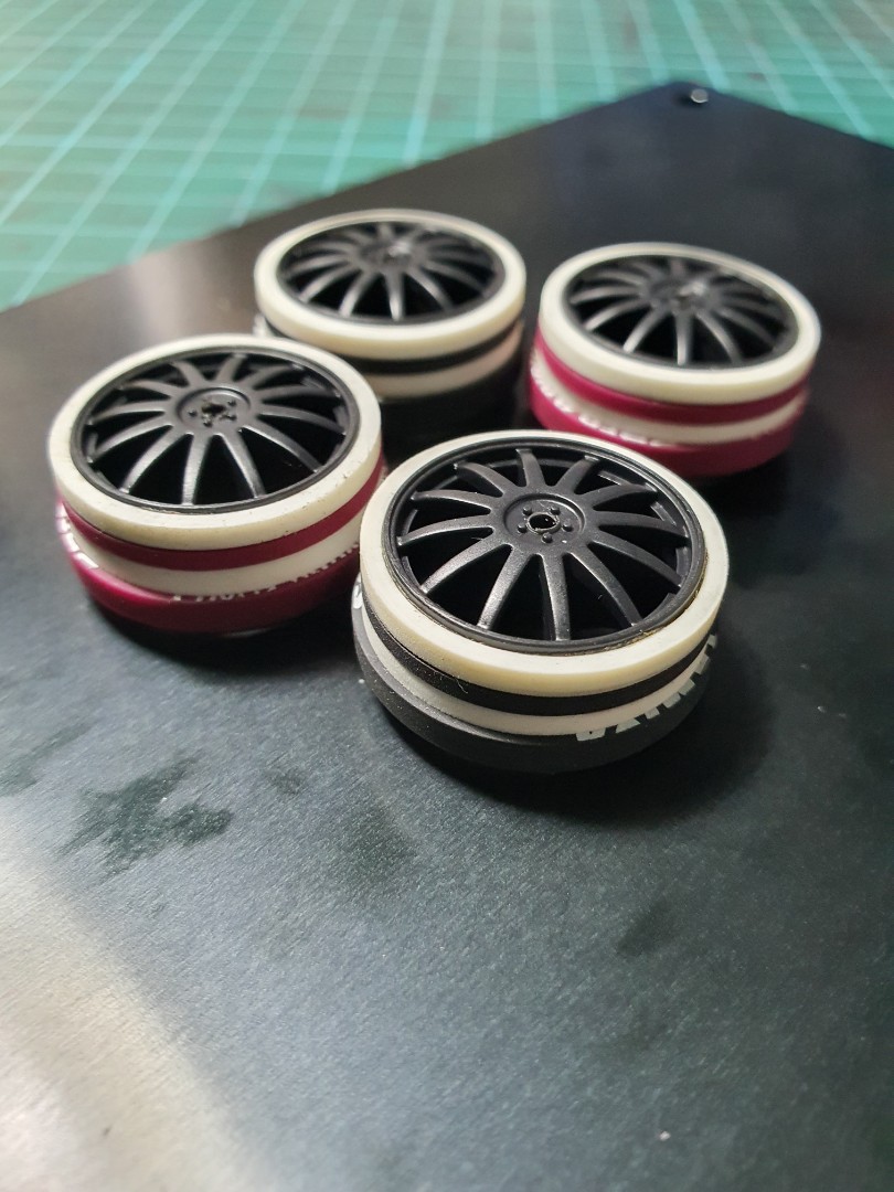 Tamiya Mini 4wd wheels Low profile MD step tyres tires from Japan ...