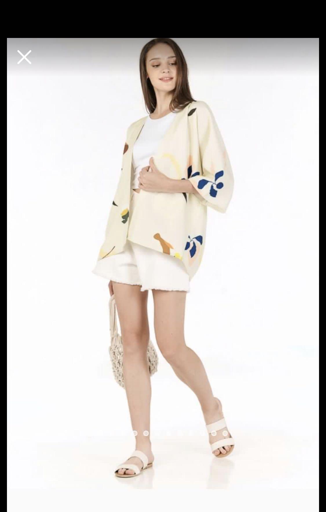 TCL Kolorit Kimono in Cream, Women's Fashion, Clothes, Outerwear on ...