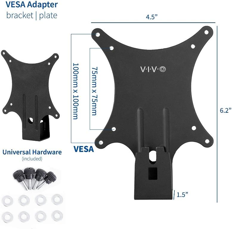 VIVO Quick Attach VESA Adapter Plate Bracket Designed for Dell Monitors ...
