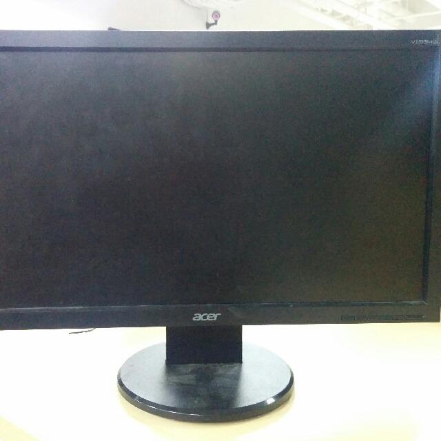 ACER V193HQL, LCD-wide 18.5inc, 1366 x 768p 60hz, VGA SUPPORTED ...