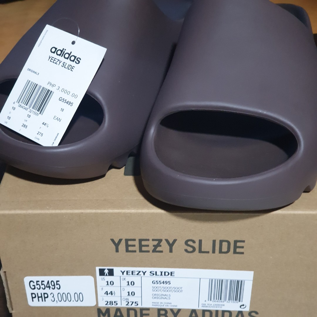 Adidas Yeezy Slide Soot, Men's Fashion, Footwear, Slippers & Slides on ...
