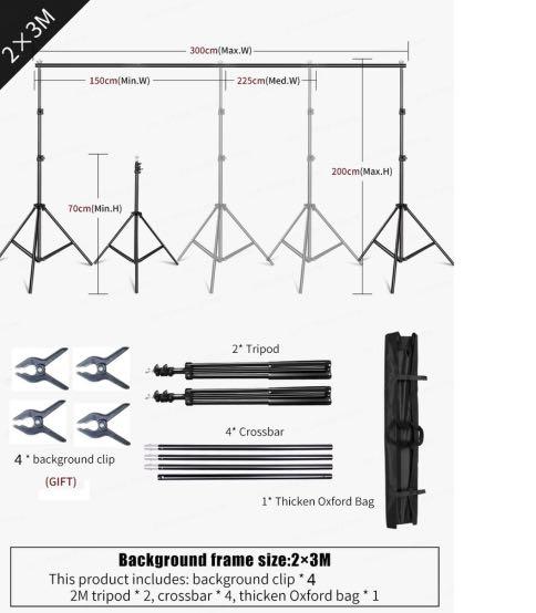 Backdrop adjustable stand, Photography, Photography Accessories ...