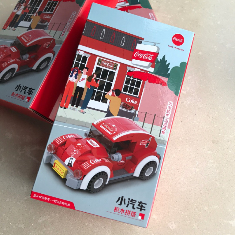 Coca Cola x Family Mart Lego Block Mini Car Beetle Model, Hobbies ...