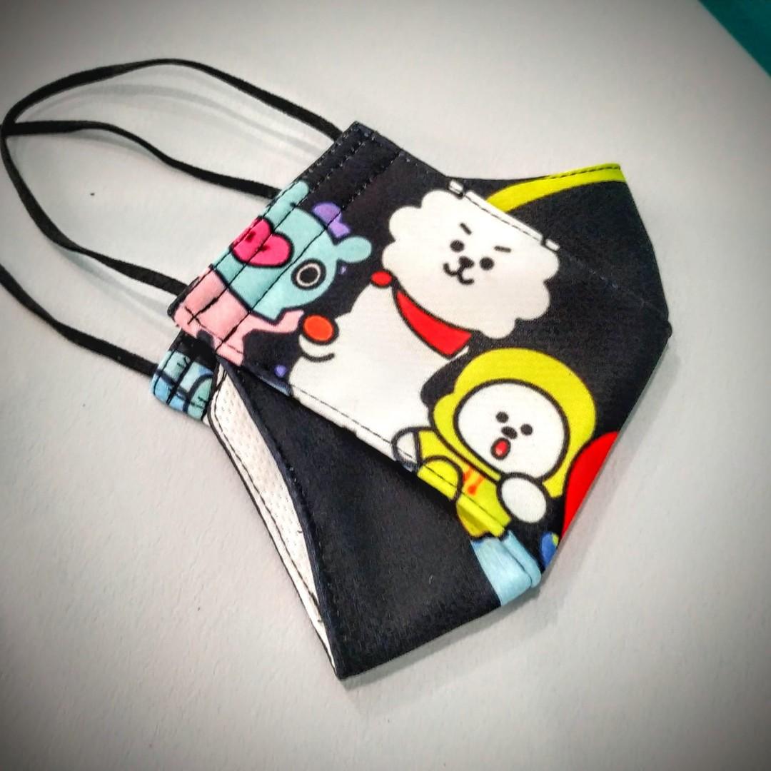 Custom Bts mask, Health & Nutrition, Face Masks & Face Shields on Carousell