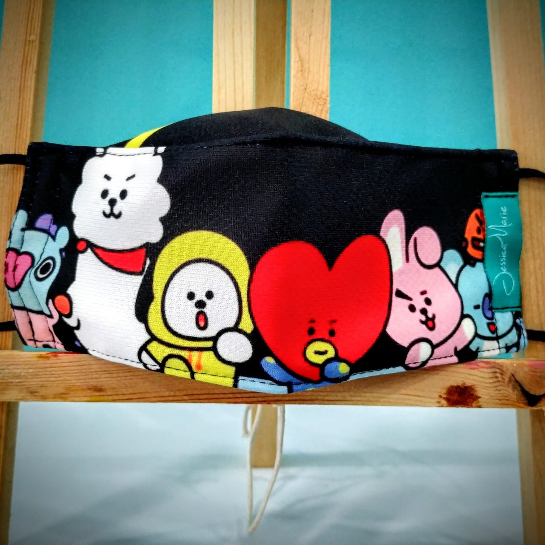 Custom Bts mask, Health & Nutrition, Face Masks & Face Shields on Carousell