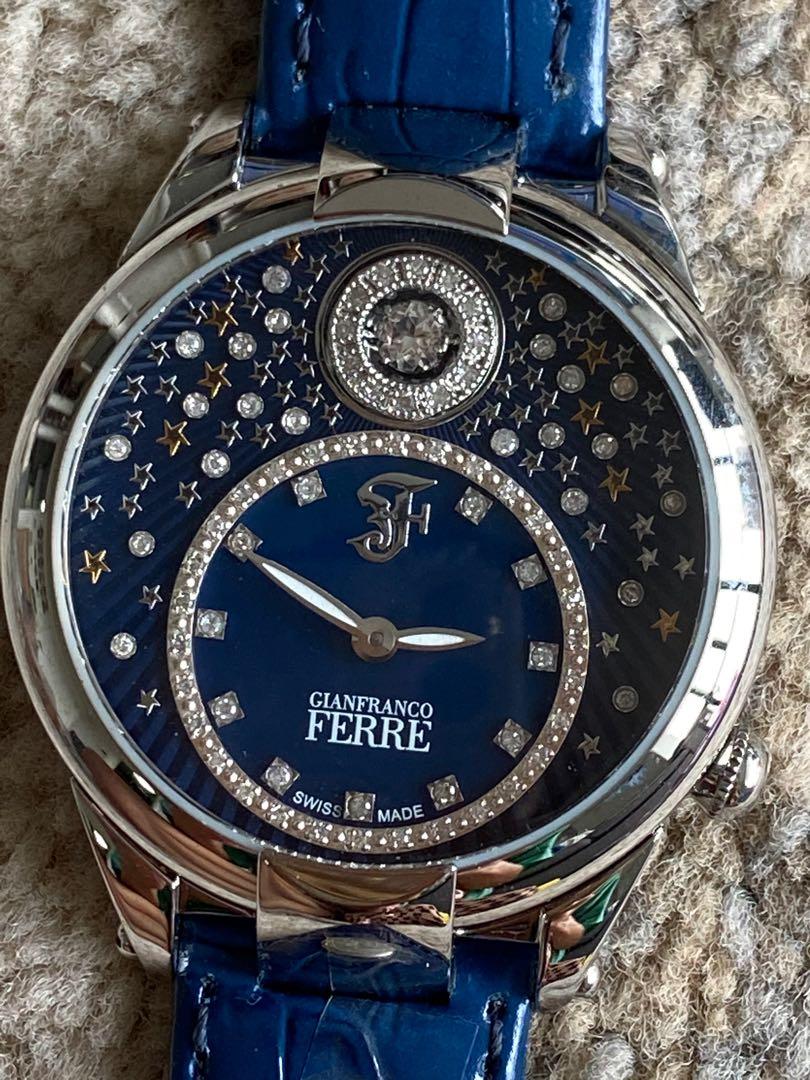 GIANFRANCO FERRE watch Swiss made 女裝電子手錶, 女裝, 飾物及配件, 鑽飾 - Carousell