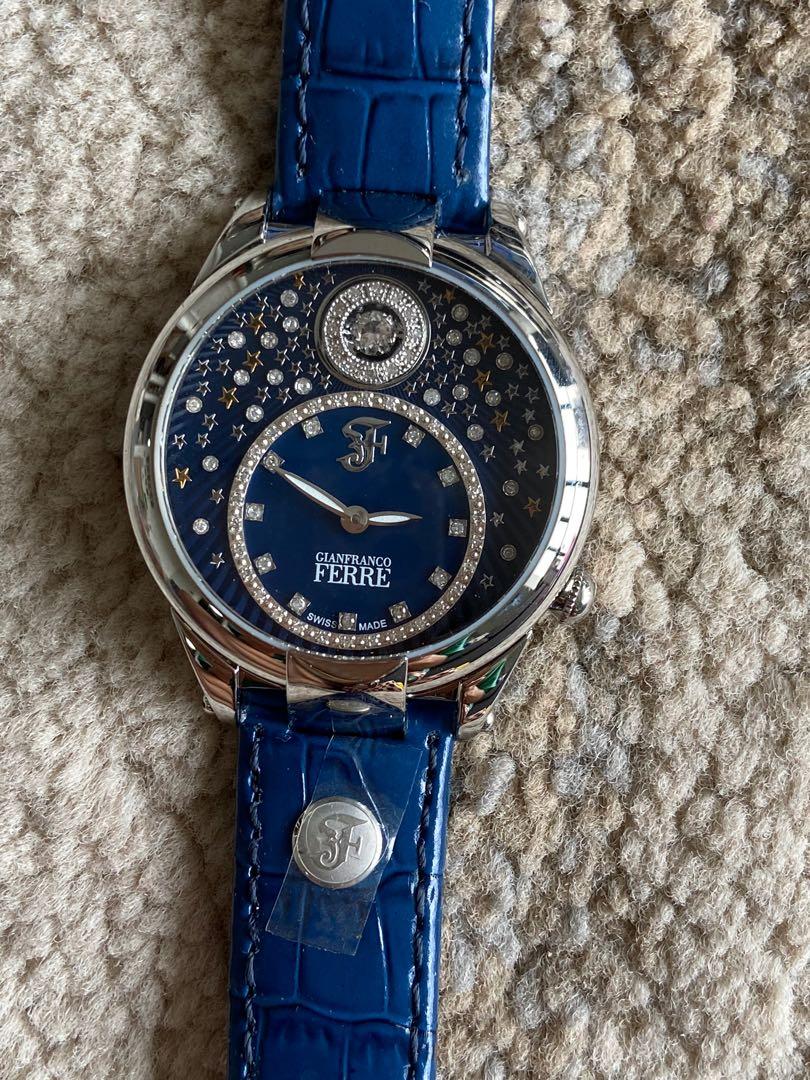 GIANFRANCO FERRE watch Swiss made 女裝電子手錶, 女裝, 飾物及配件, 鑽飾 - Carousell