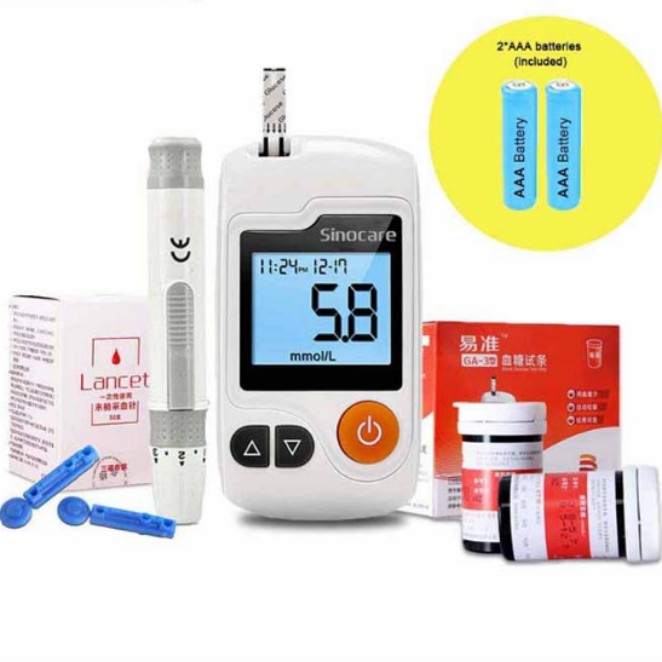 Glucometer with 100 strips (blood glucose meter), Health & Nutrition ...