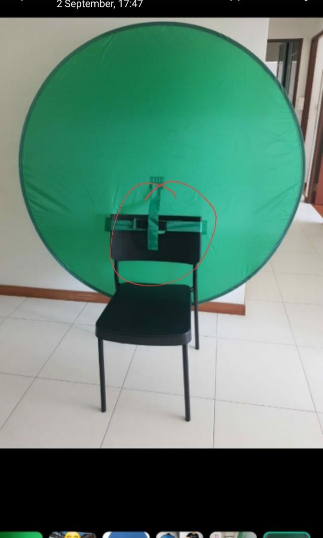 Green screen cover 130cm diameter for zoom use, Computers & Tech, Parts ...