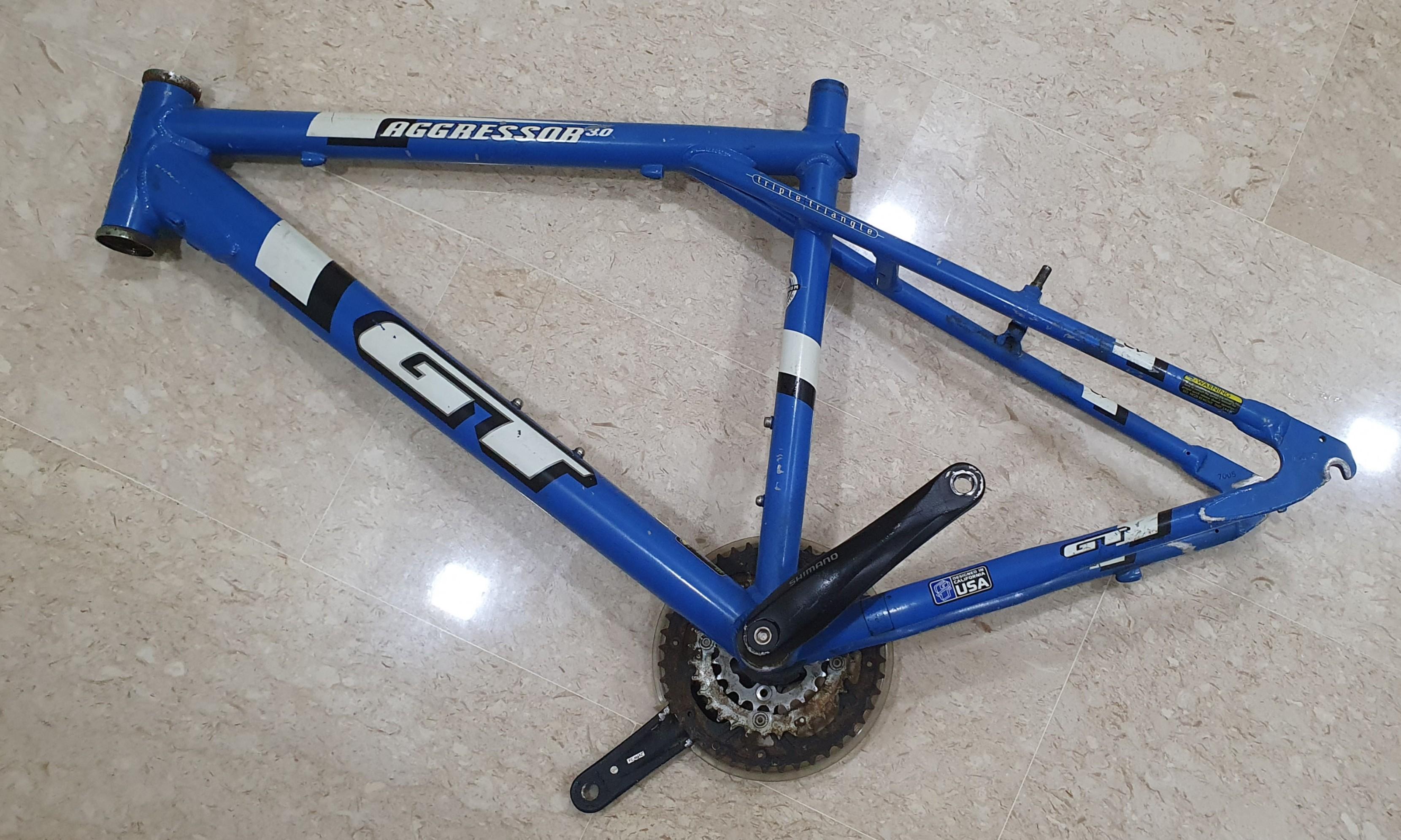 GT Aggressor 3.0 bike frame + Shimano crank, Bicycles & PMDs, Bicycles ...