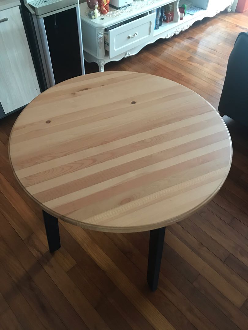 IKEA round table, Furniture & Home Living, Furniture, Tables & Sets on ...