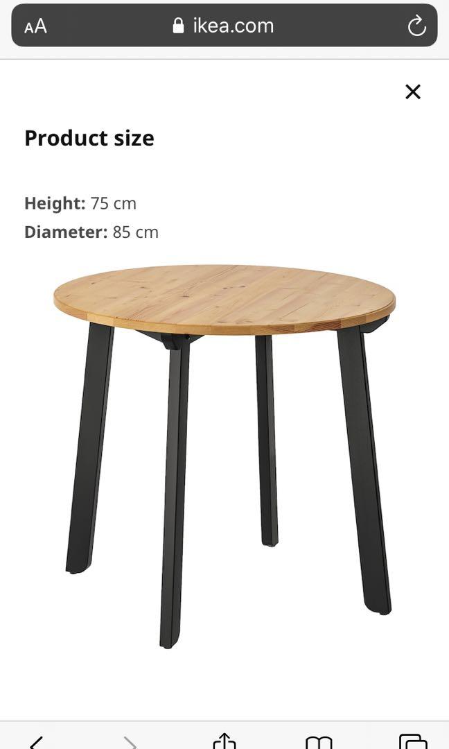 IKEA round table, Furniture & Home Living, Furniture, Tables & Sets on ...