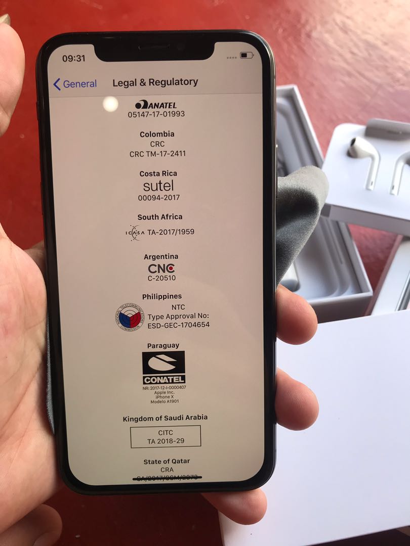 iPhone X 256gb Black Openline (FU) complete package (OEM) , NTC ...