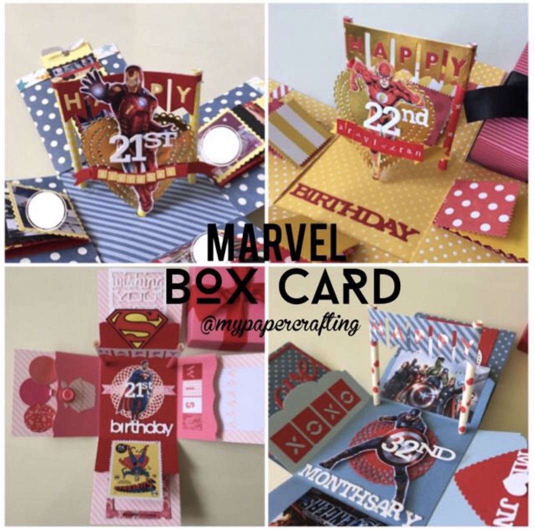 Marvel theme surprise interactive explosion box card, Hobbies & Toys ...