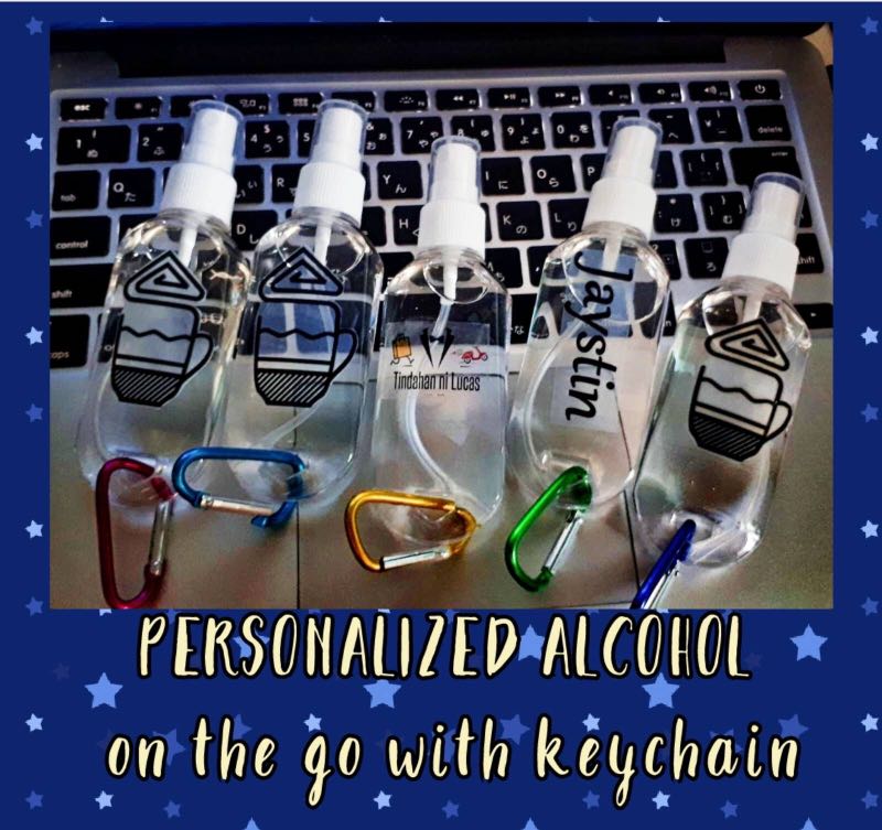 Personalized Alcohol dispenser with keychain, Beauty & Personal Care ...