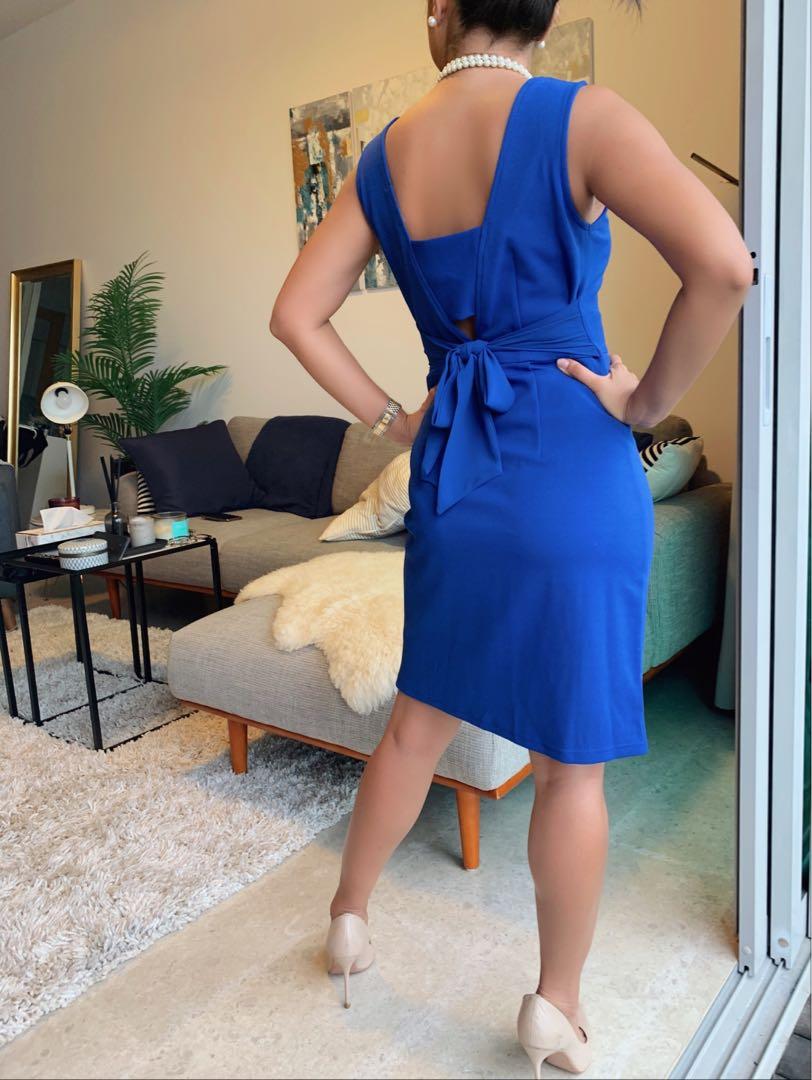 Royal Blue Office Dress, Women's Fashion, Dresses & Sets, Dresses on ...