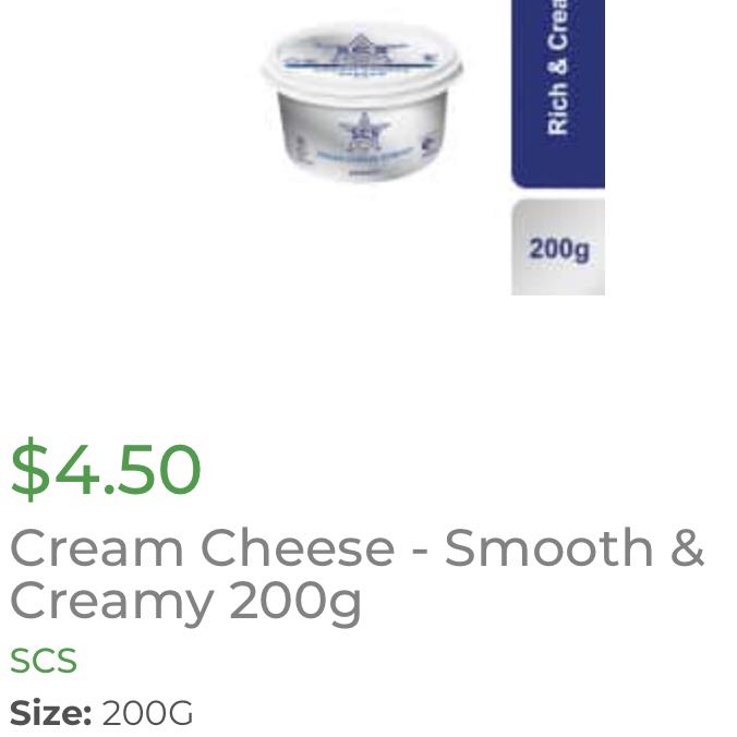 SCS Cream Cheese Spread - 200g, Food & Drinks, Packaged & Instant Food ...