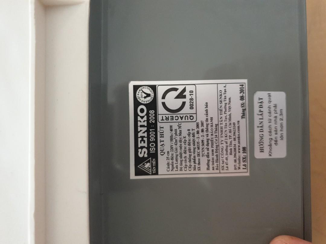 SENKO Ventilation Fan, Furniture & Home Living, Lighting & Fans, Fans ...