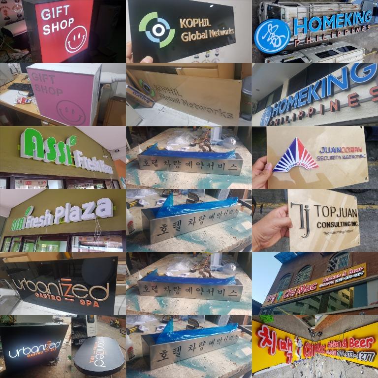 signage maker sign board panaflex acrylic stainless neon build up ...