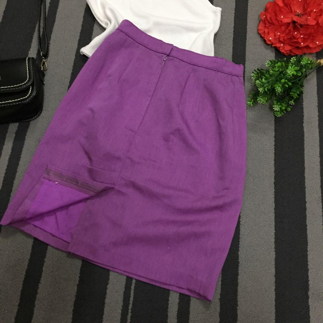 Vintage Purple pencil skirt_ OL formal skirt _Smart casual, Women's ...