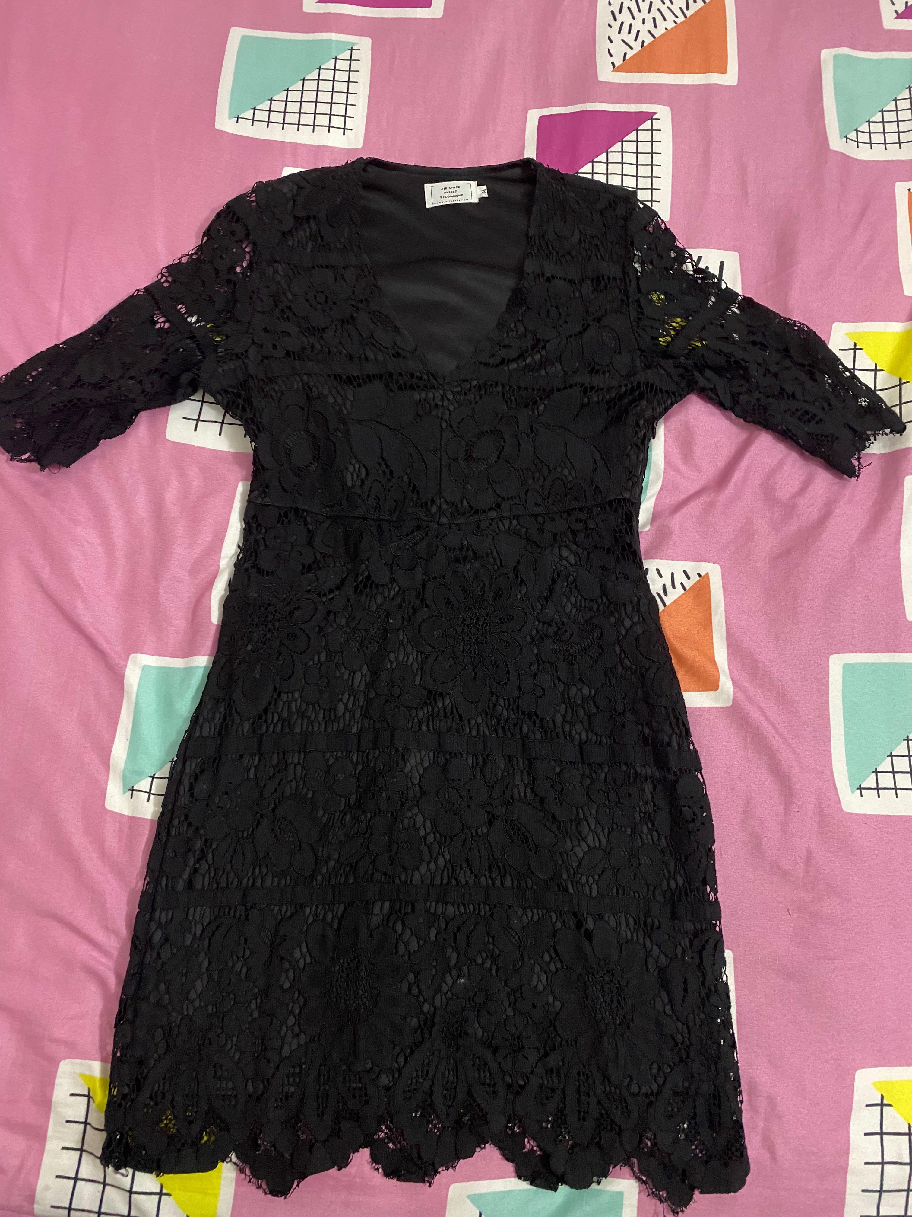 V Neck Lace Bodycon Dress Womens Fashion Tops Sleeveless On Carousell