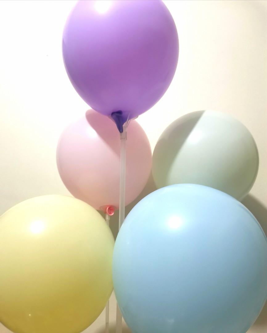 12" Pastel Color Balloons (10 pcs), Hobbies & Toys, Stationary & Craft ...
