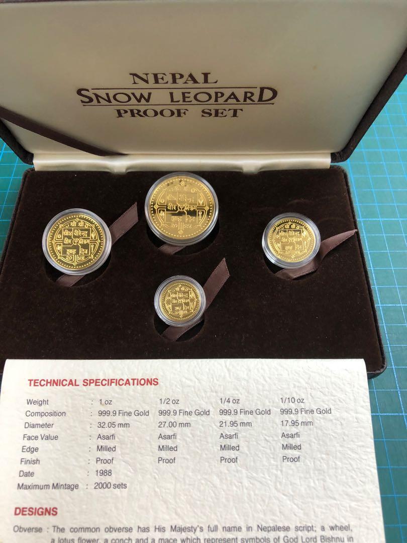 1988 Nepal Leopard Gold coin set, Hobbies & Toys, Memorabilia ...