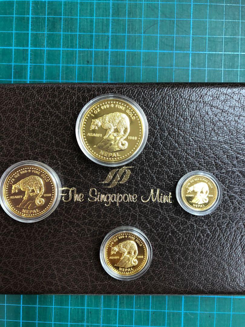 1988 Nepal Leopard Gold coin set, Hobbies & Toys, Memorabilia ...