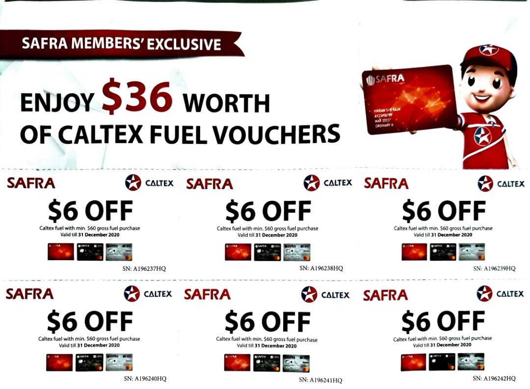$36 CALTEX Vouchers - SAVE $30, Tickets & Vouchers, Vouchers on Carousell