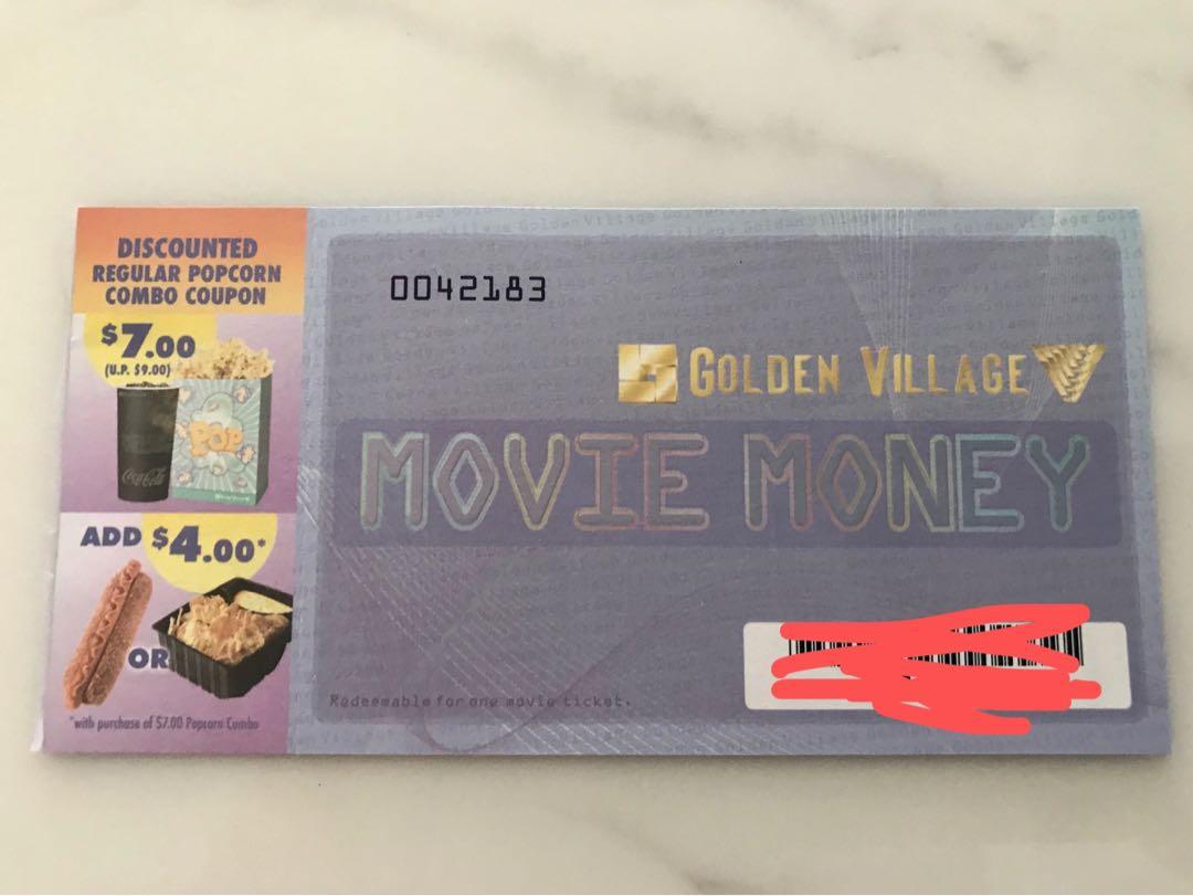 Golden Village Movie Tickets, Tickets & Vouchers, Vouchers on Carousell