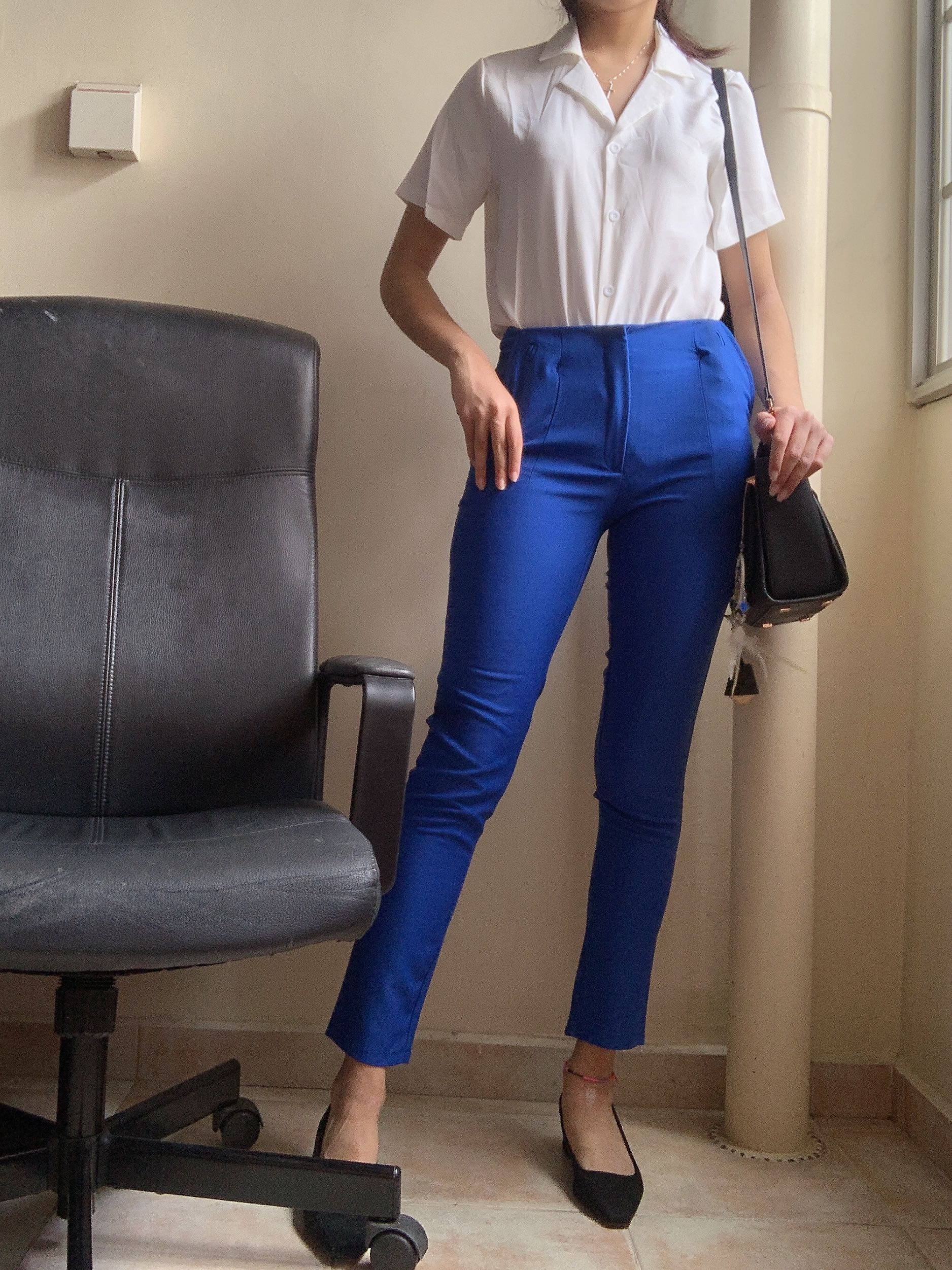 [INSTOCK] Blue Work Pants, Women's Fashion, Clothes, Pants, Jeans ...