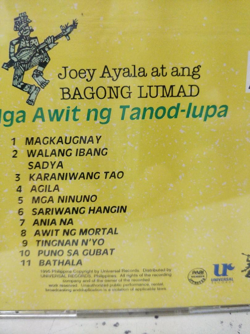 Joey Ayala at ang Bagong Lumad cd mga awit ng tanod lupa, Hobbies & Toys, Music & Media, Music ...