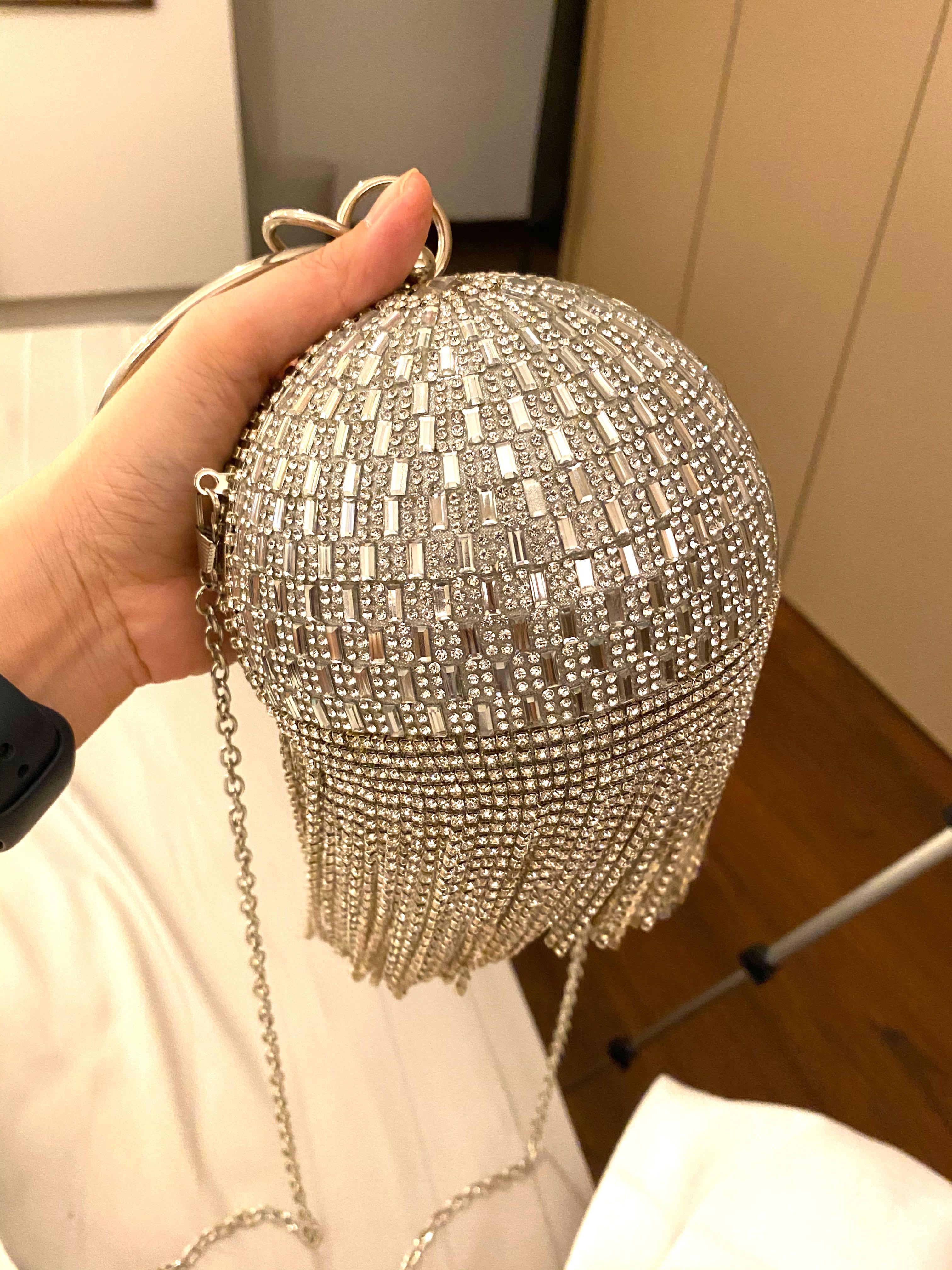 Luxe Diamante Fringe Sphere Bag, Women's Fashion, Bags & Wallets ...