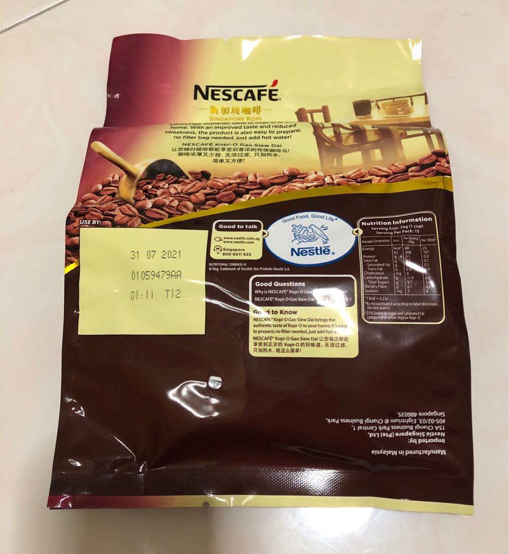 Nescafé Instant Singapore Kopi - Kopi O, Food & Drinks, Beverages on ...