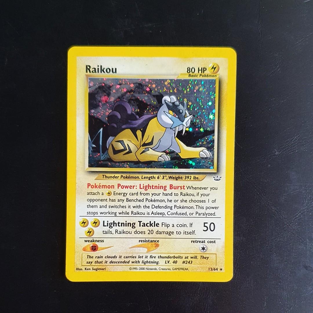 Pokemon Card Raikou vintage, Hobbies & Toys, Toys & Games on Carousell