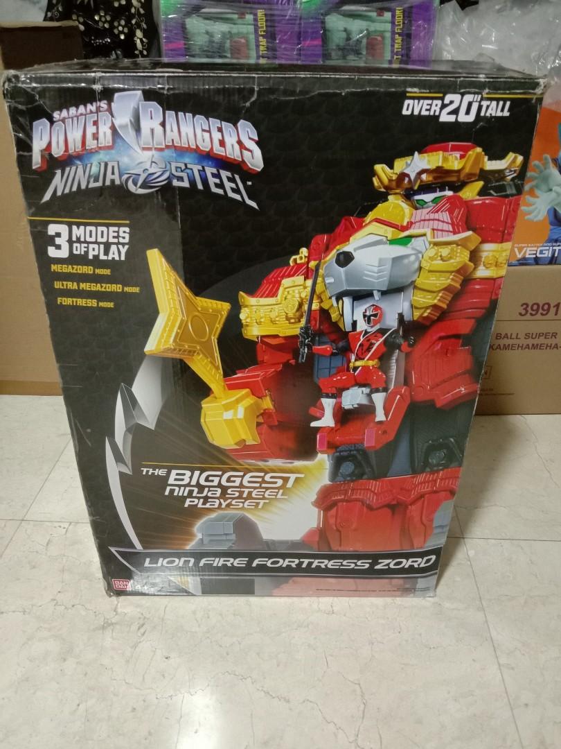 Power rangers ninja steel - lion fire fortress zord over 20 inches tall ...