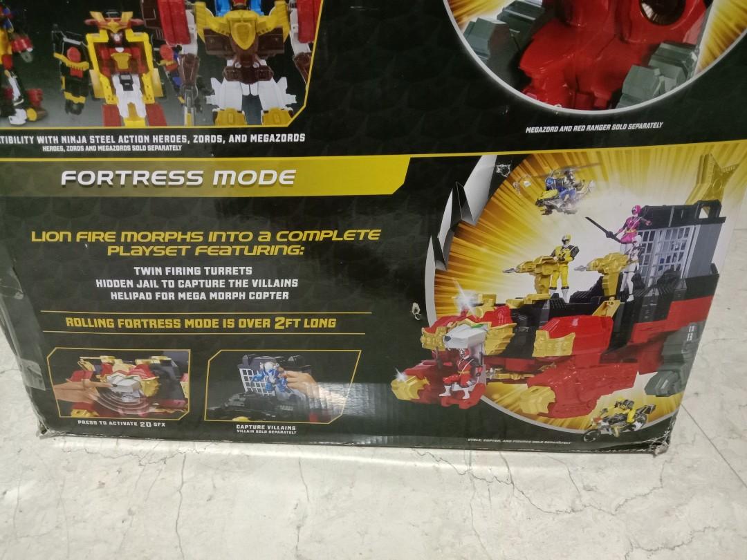 Power rangers ninja steel - lion fire fortress zord over 20 inches tall ...