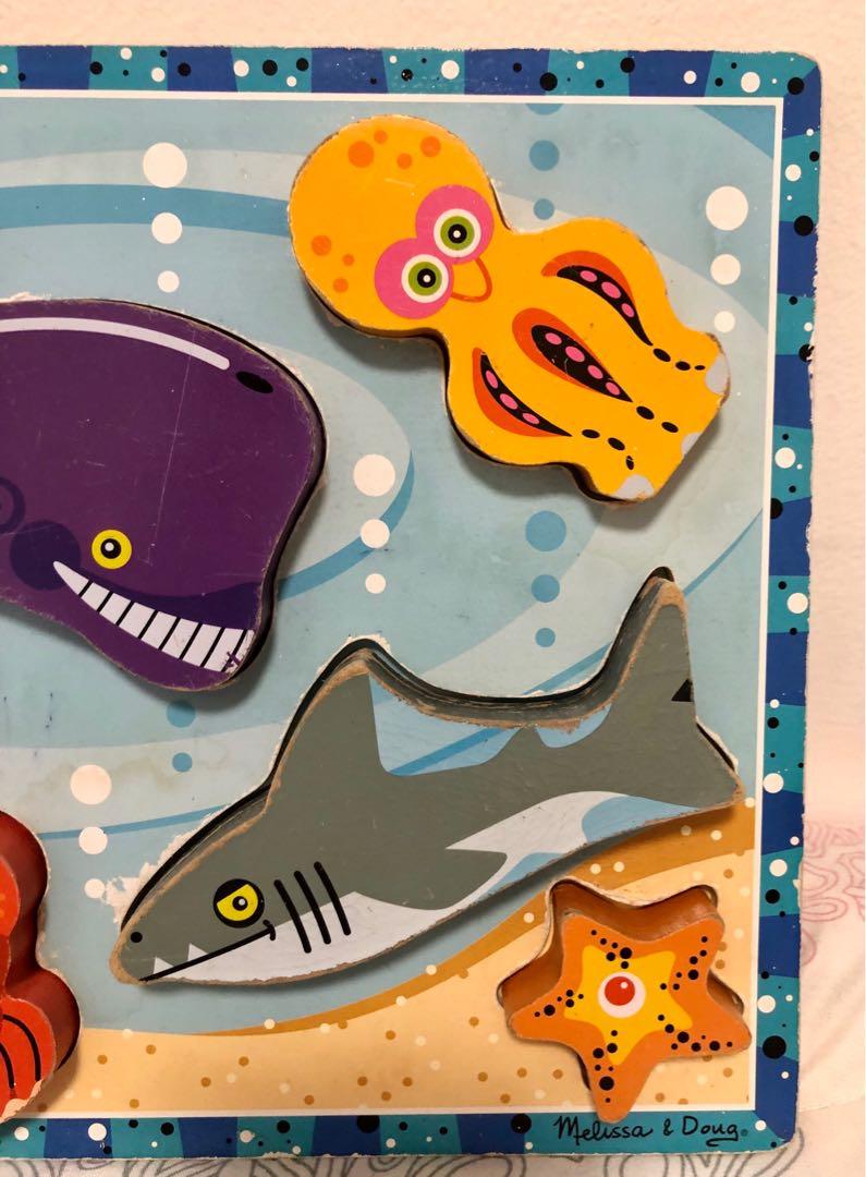 Sea Creatures Chunky Puzzle, Babies & Kids, Infant Playtime on Carousell