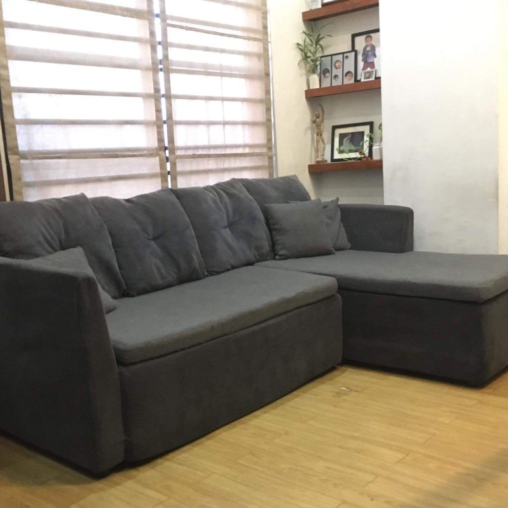 Sofa Set L-Shape Big Size, Furniture & Home Living, Furniture, Sofas on ...