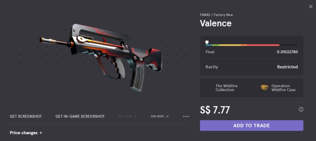 CSGO Valence Famas - FN, Video Gaming, Gaming Accessories, Game Gift ...